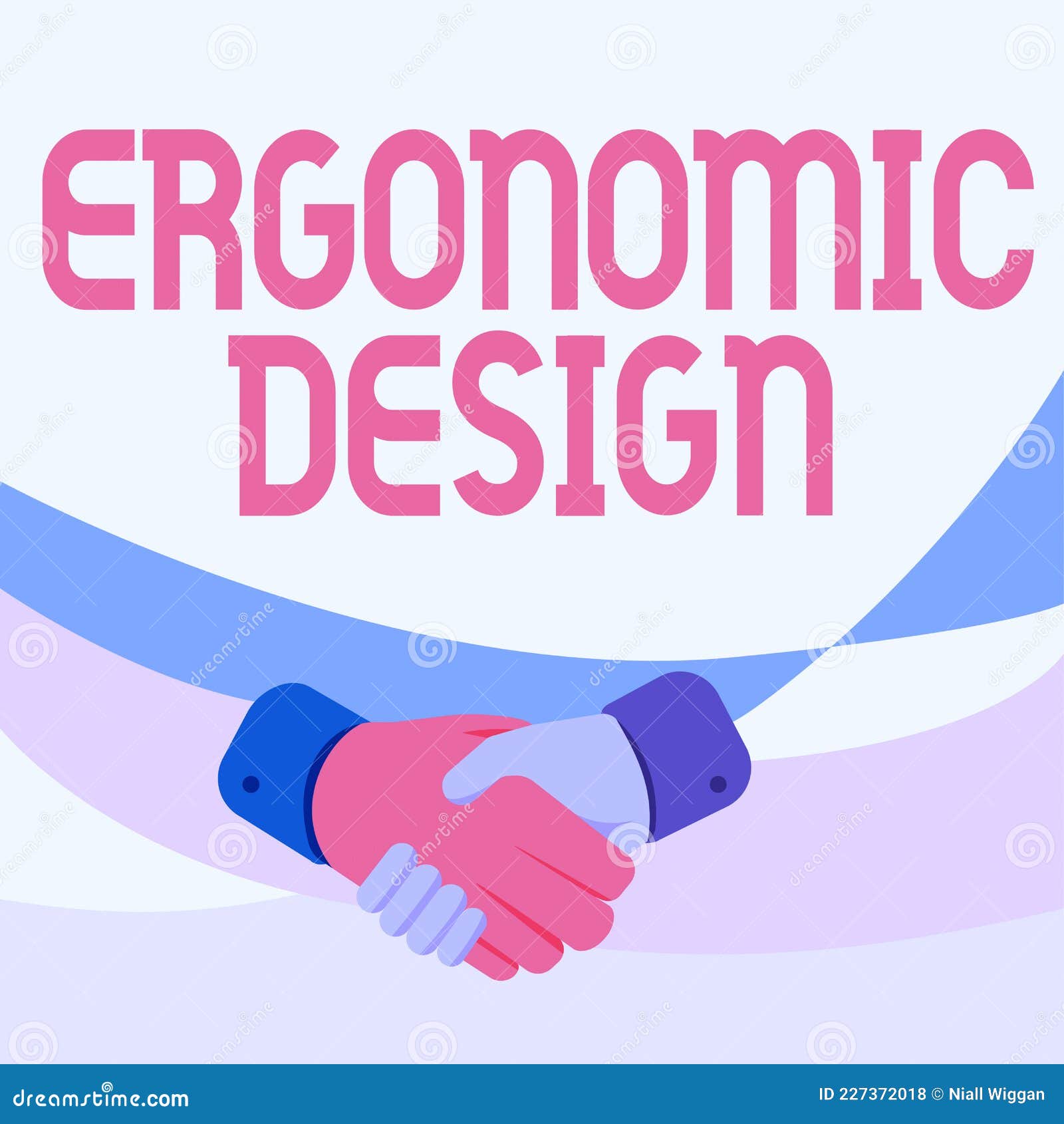 Hand Writing Sign Ergonomic Design. Business Concept Fitting or ...