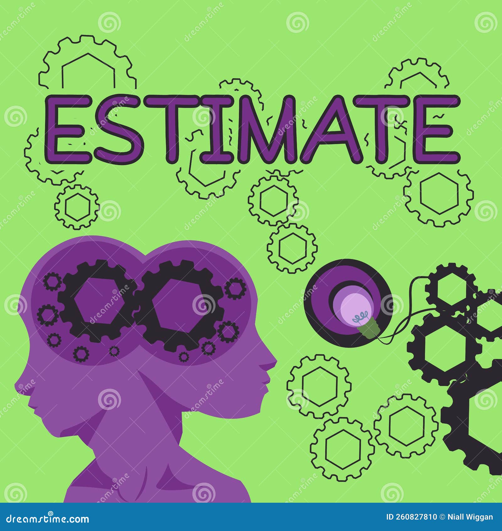 Sign Displaying Estimate. Business Showcase Calculate or Assess ...