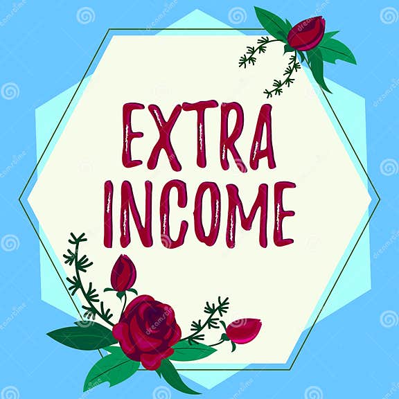 Conceptual Caption Extra Income. Internet Concept Additional Fund ...