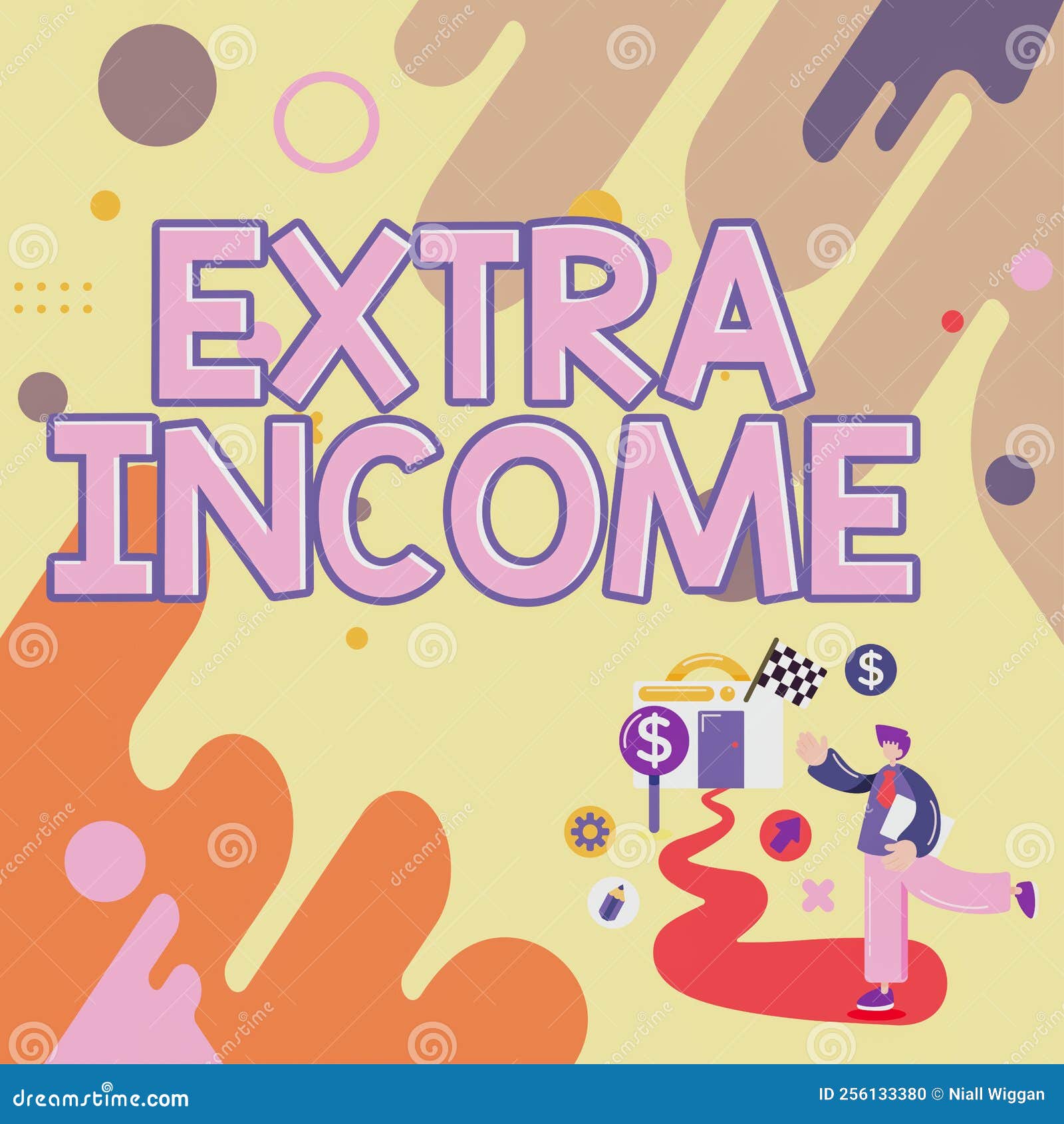 Conceptual Caption Extra Income. Word Written on Additional Fund ...