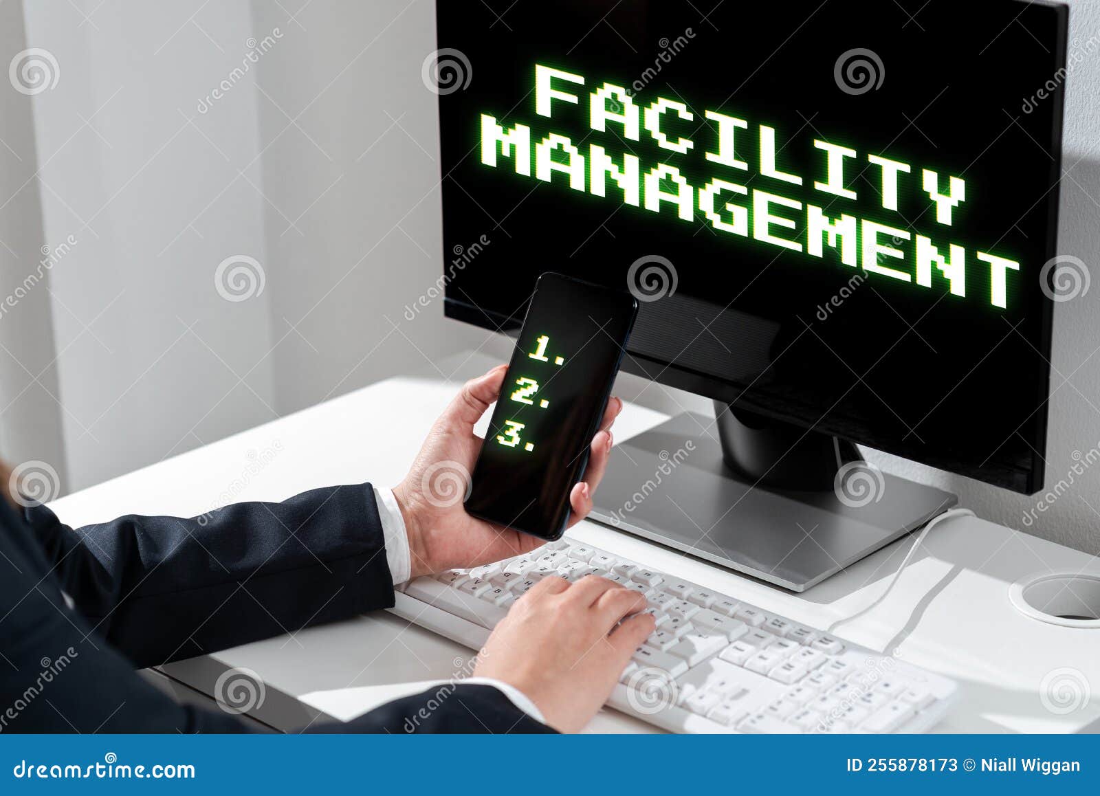 Inspiration Showing Sign Facility Management. Word for Multiple ...