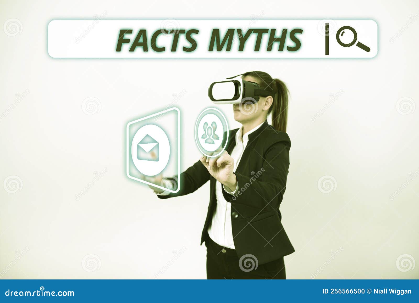 Writing Displaying Text Facts Myths. Business Approach Work Based on ...
