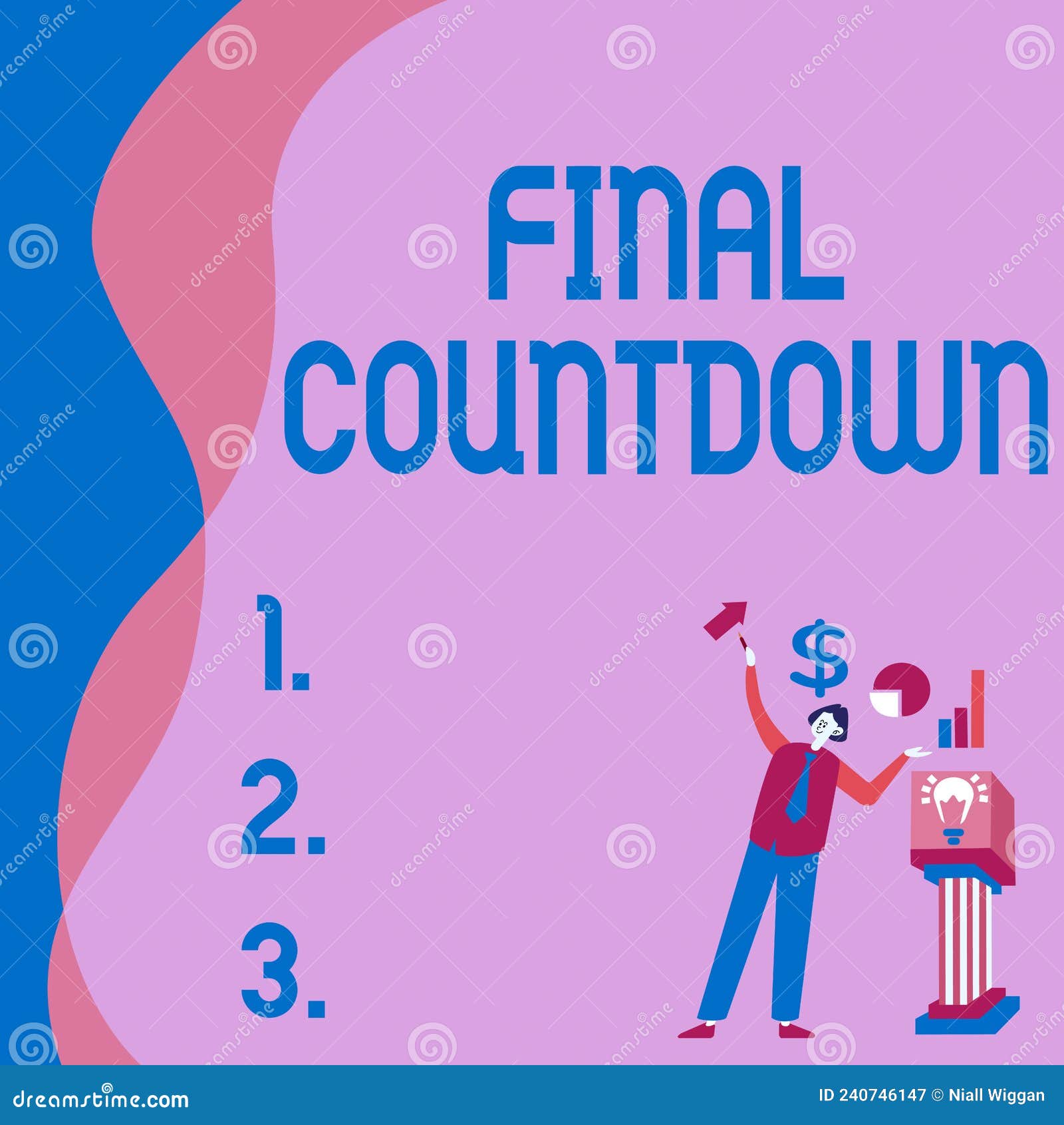 Conceptual Caption Final Countdown. Word Written on Last Moment of Any ...