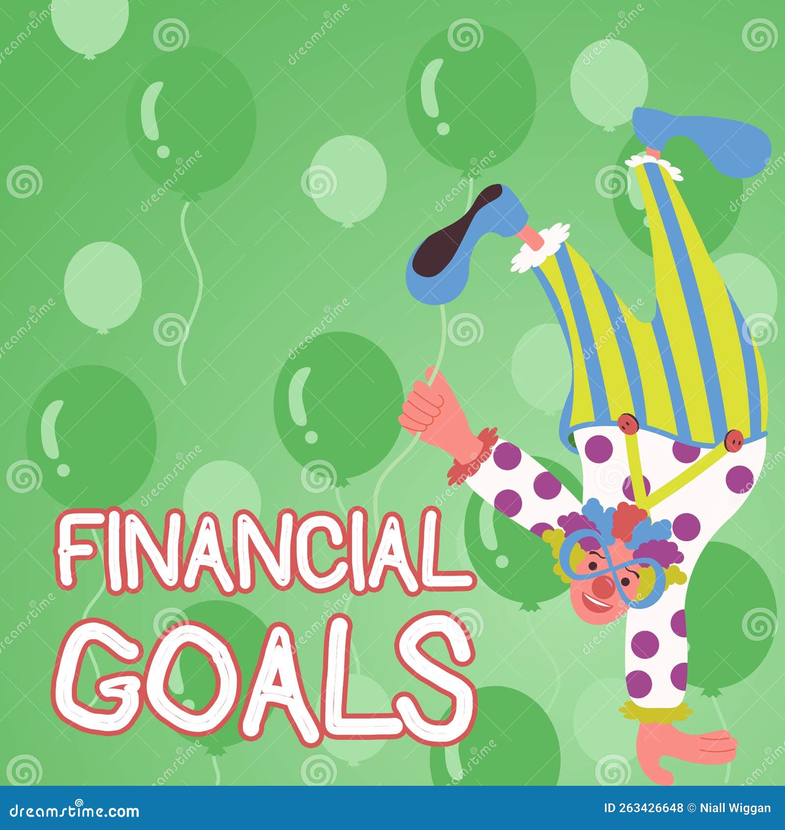 Conceptual Caption Financial Goals. Business Concept Targets Usually ...