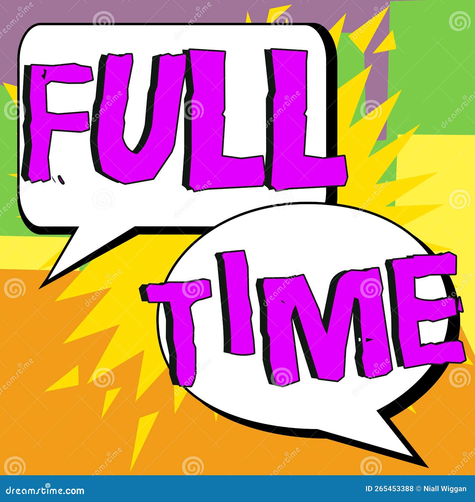 Writing Displaying Text Full Time. Word Written on Working or Operating ...