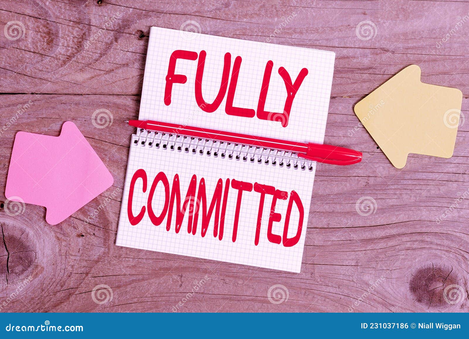 Writing Displaying Text Fully Committed. Concept Meaning Extremely ...