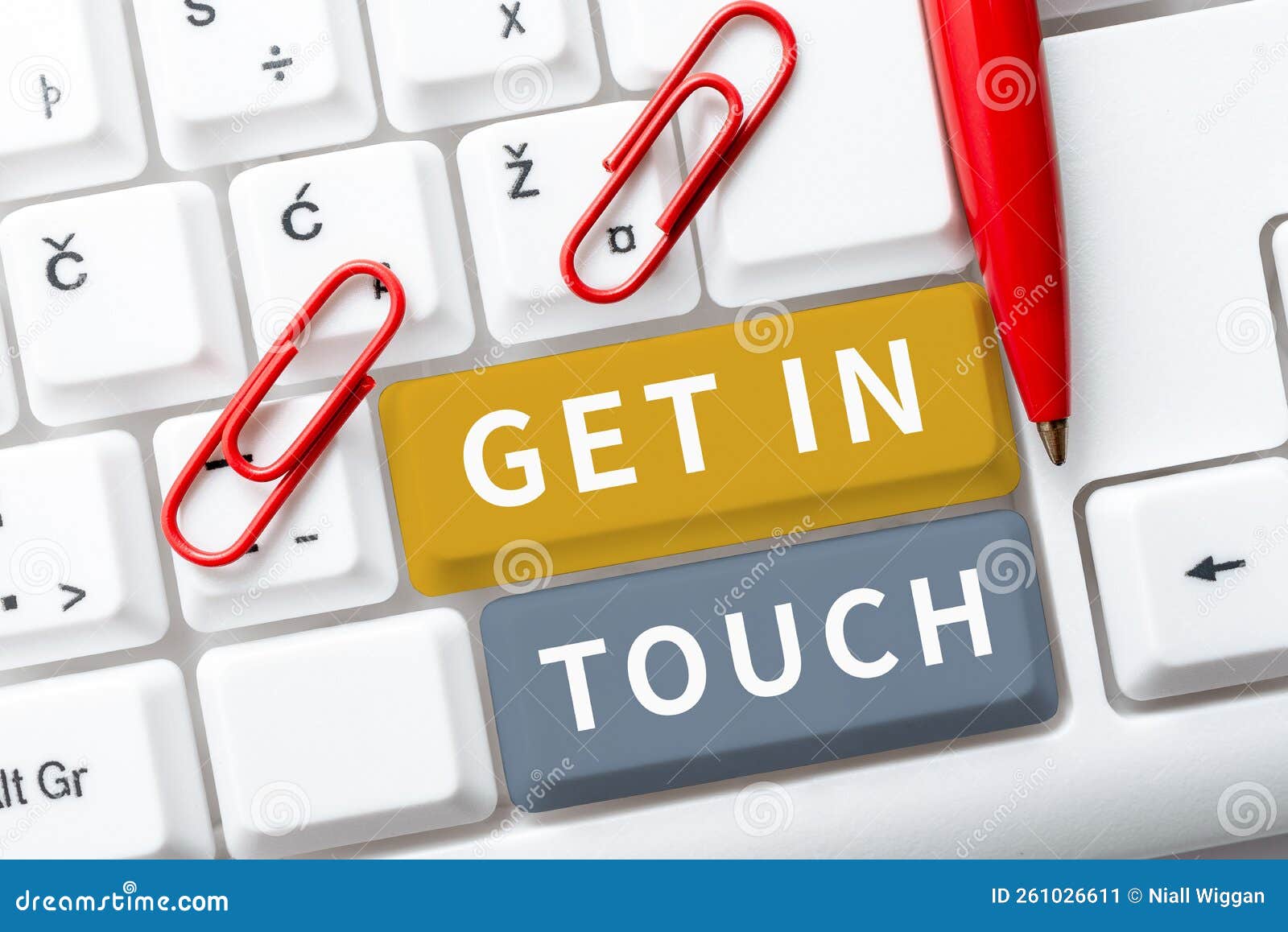 Conceptual Caption Get in Touch. Business Showcase Stay in Contact ...