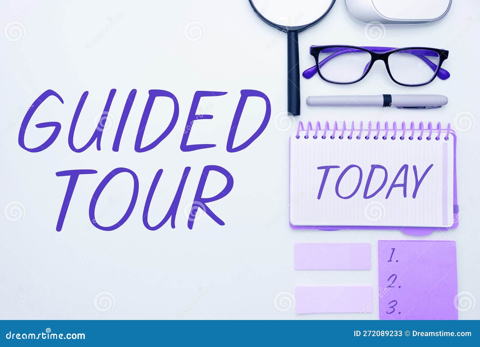 Handwriting Text Guided Tour. Concept Meaning Advice or Information ...