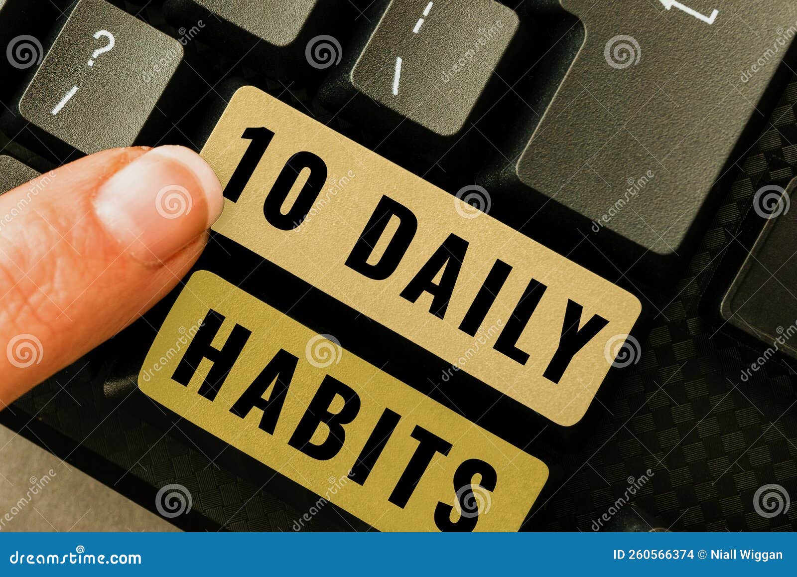 Text Sign Showing 10 daily Habits. Business Idea Intelligence Needed ...