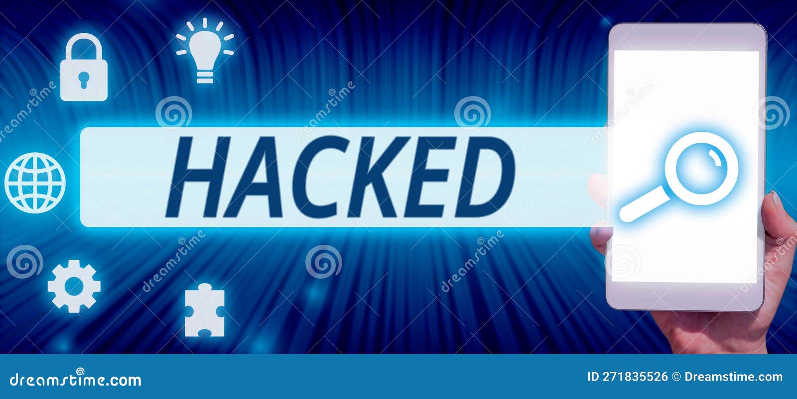 Conceptual Caption Hacked. Business Idea Gain Unauthorized Access To ...