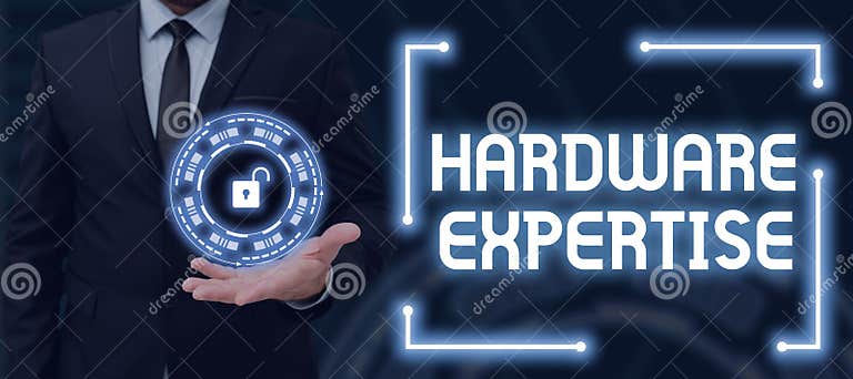 Text Showing Inspiration Hardware Expertise. Business Approach Machines ...