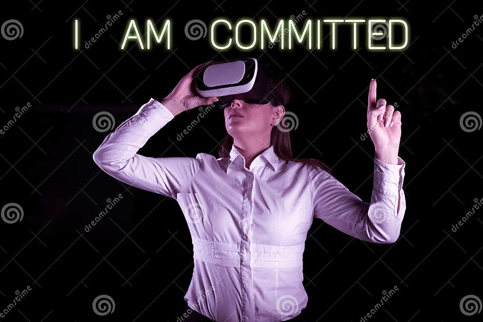 Handwriting Text I am Committed. Business Idea To Be Engage with a ...