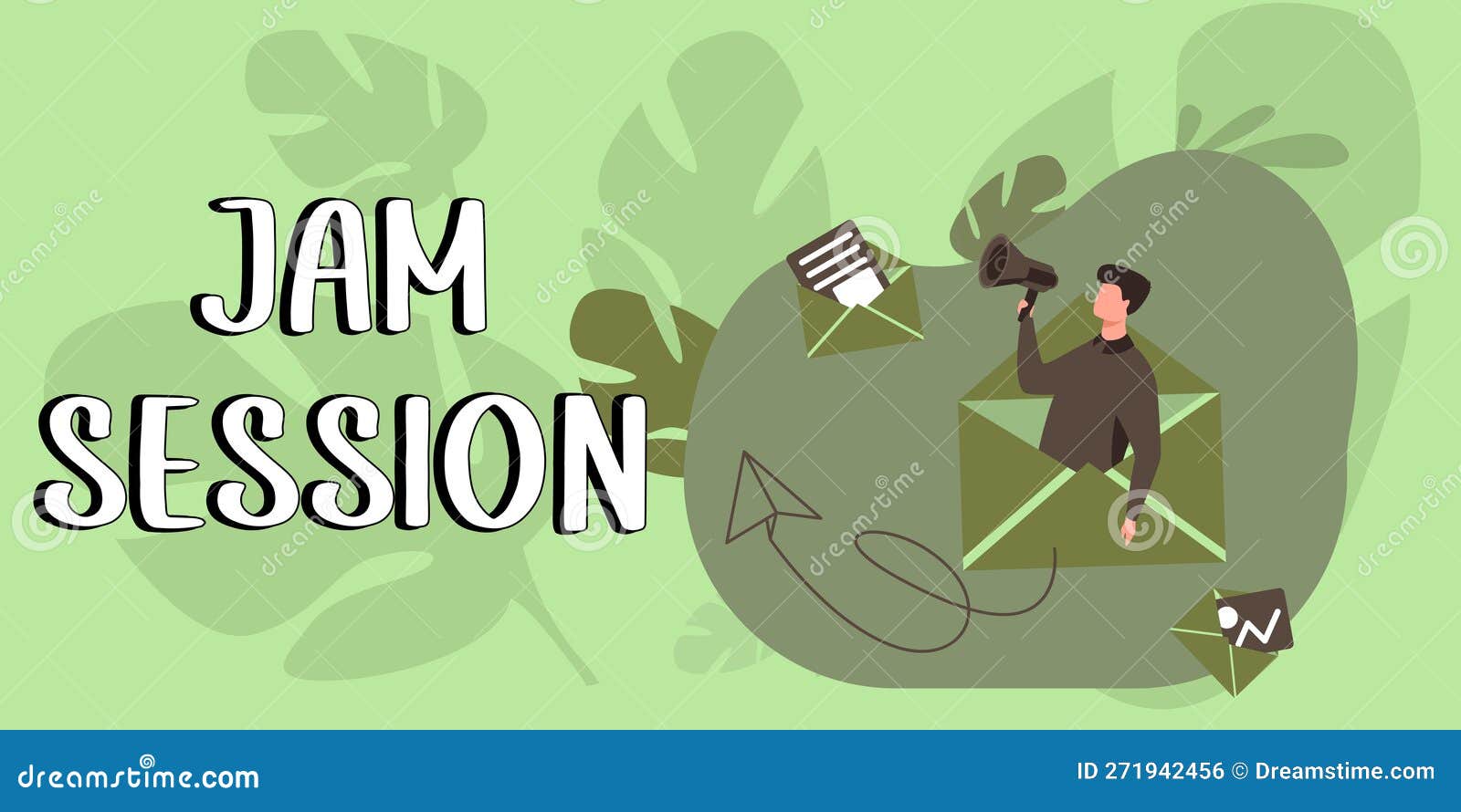 Conceptual Caption Jam Session. Business Approach Impromptu Performance ...