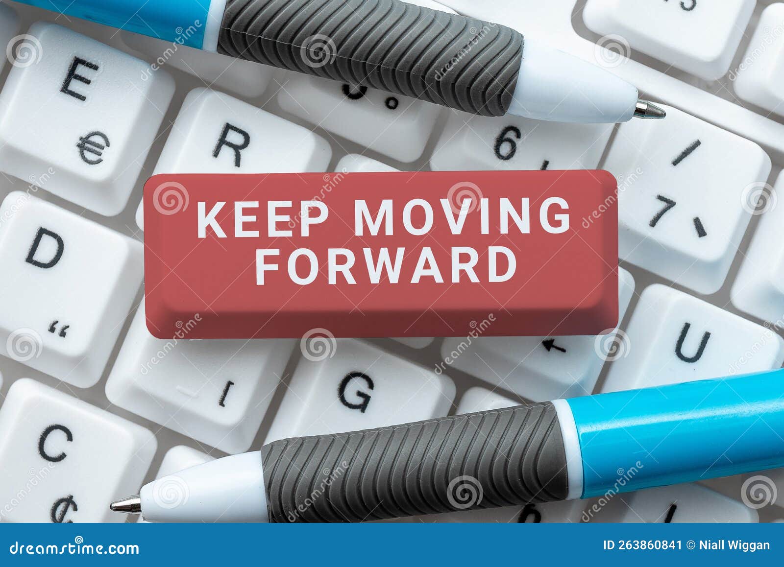 Writing Displaying Text Keep Moving Forward. Business Overview ...
