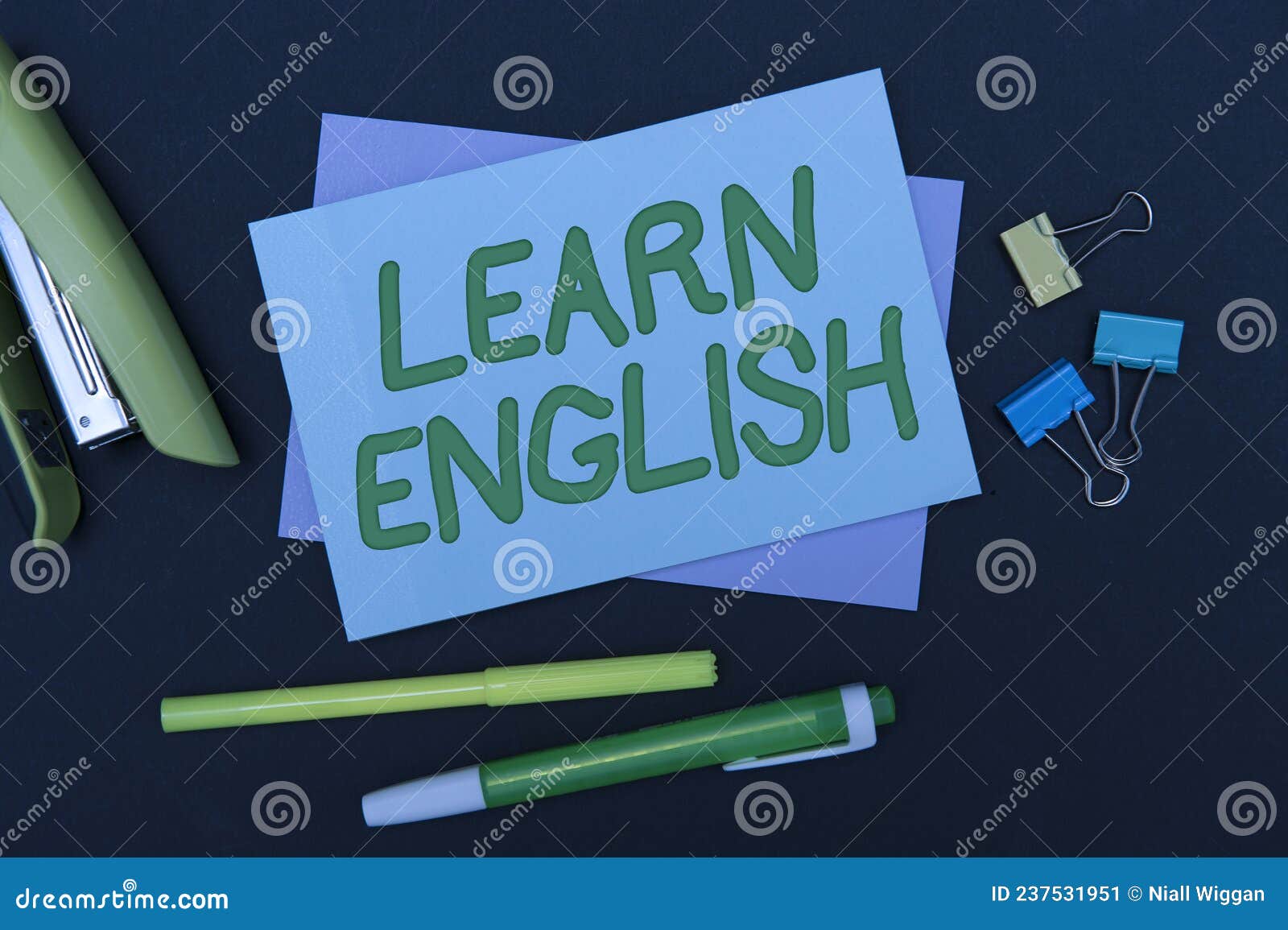 Text Showing Inspiration Learn English. Concept Meaning Universal ...