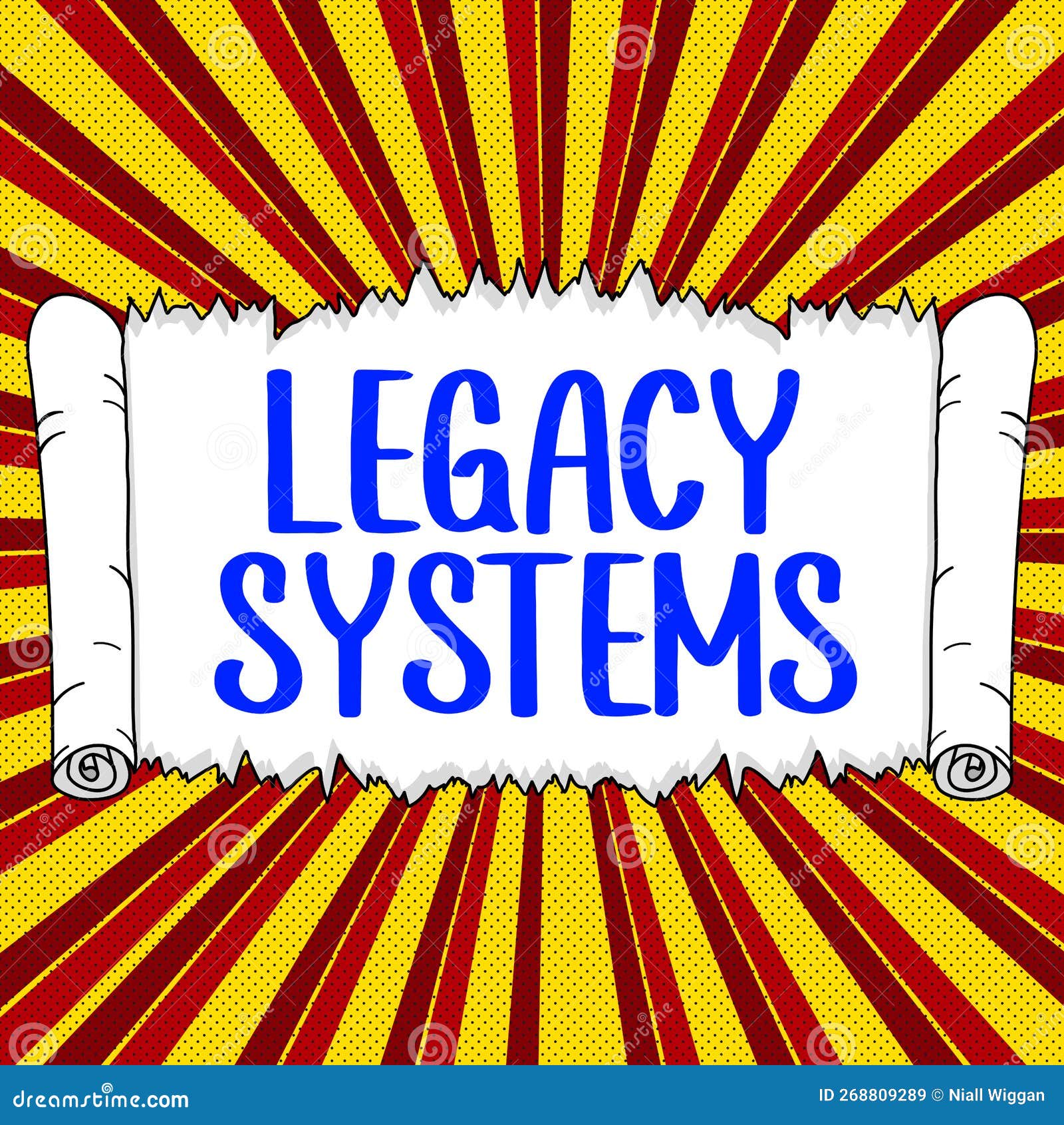 Conceptual Caption Legacy Systems. Internet Concept Old Method ...