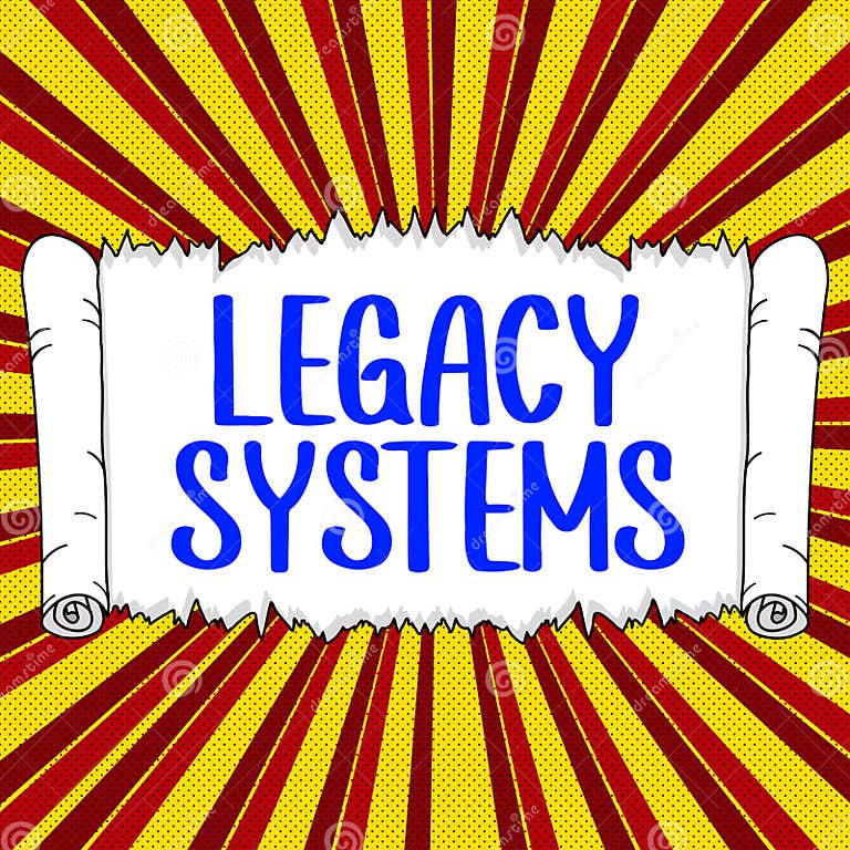 Conceptual Caption Legacy Systems. Internet Concept Old Method ...