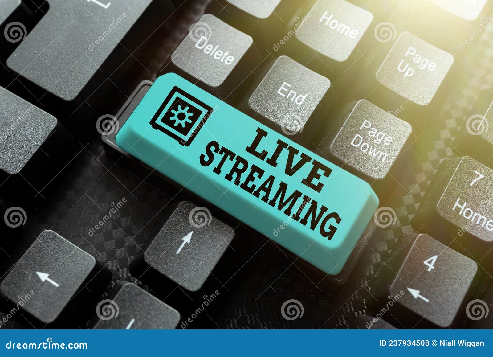 Conceptual Caption Live Streaming. Business Approach Displaying Audio ...