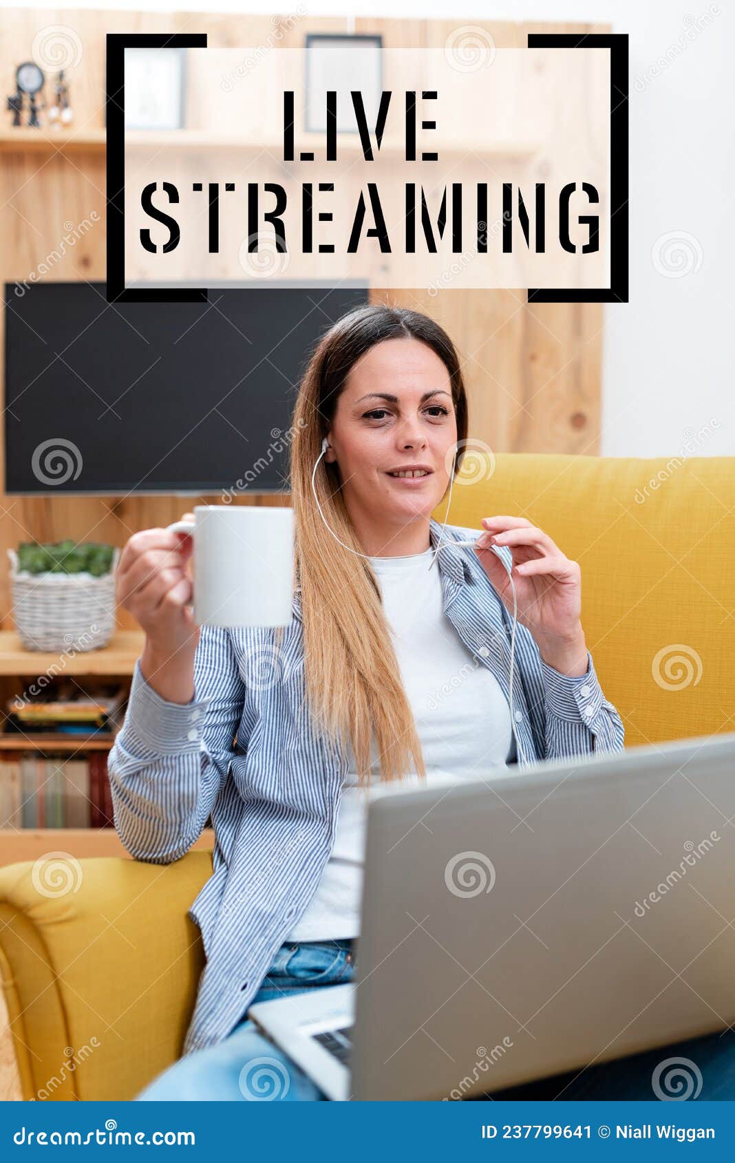 Text Sign Showing Live Streaming. Business Overview Transmit Live Video ...