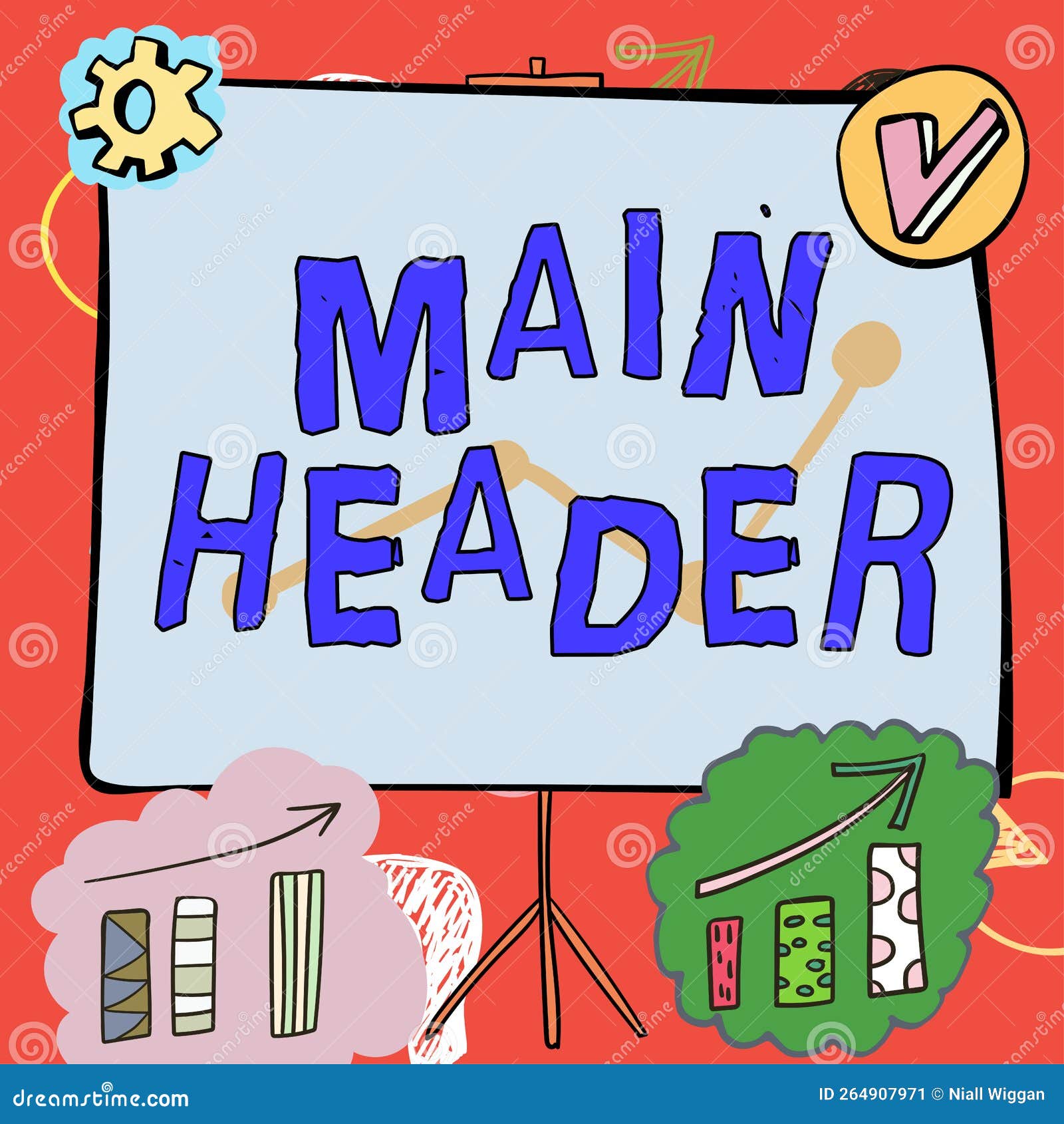 Conceptual Caption Main Header. Business Idea Used To Display the ...