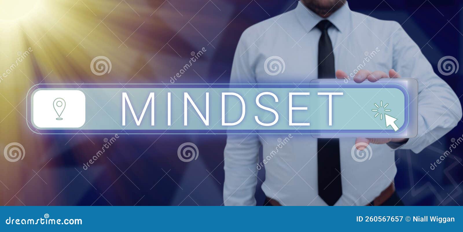 Conceptual Caption Mindset. Business Idea Set of Assumptions Methods or ...