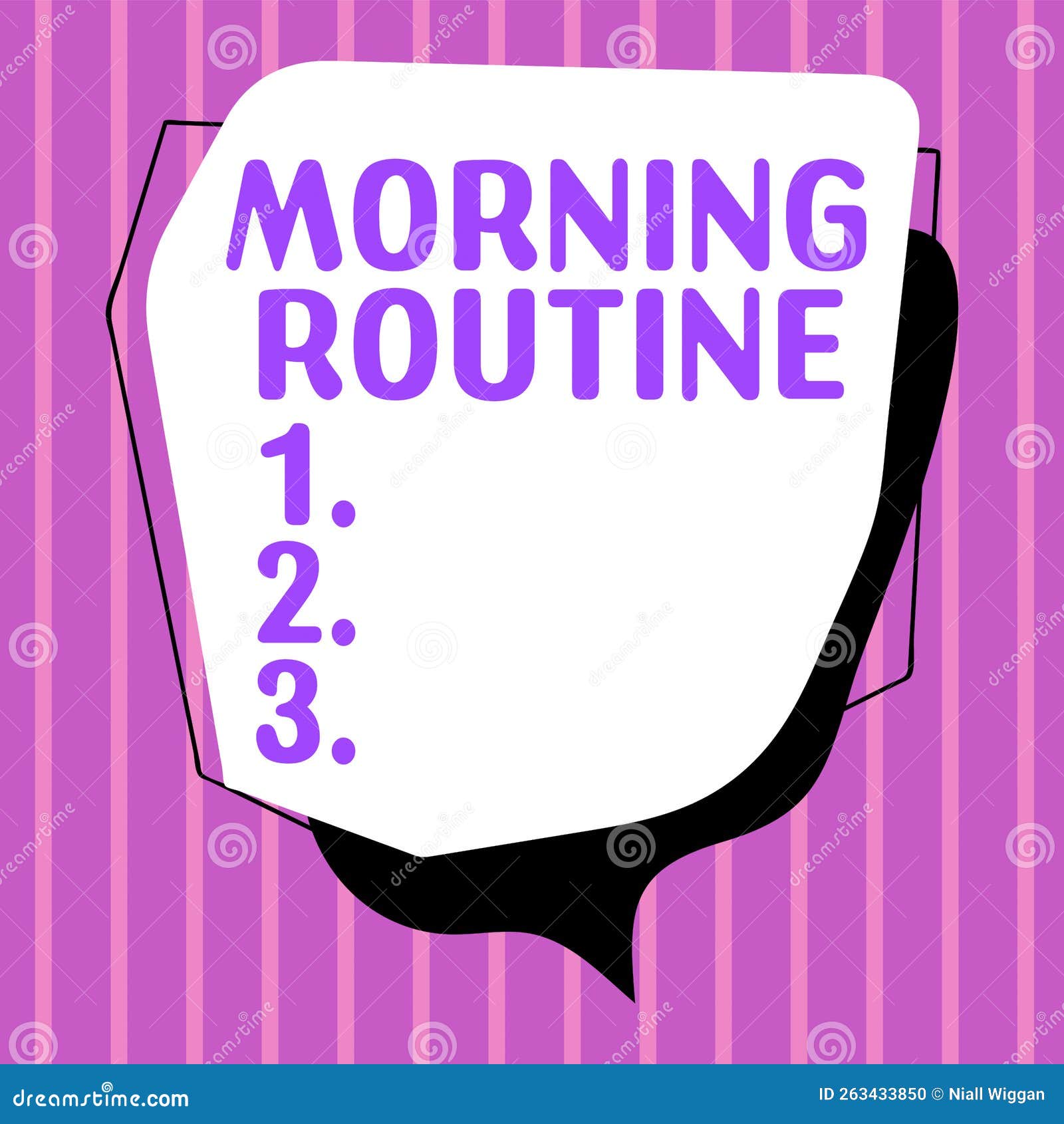 Conceptual Caption Morning Routine. Concept Meaning Initiation of ...