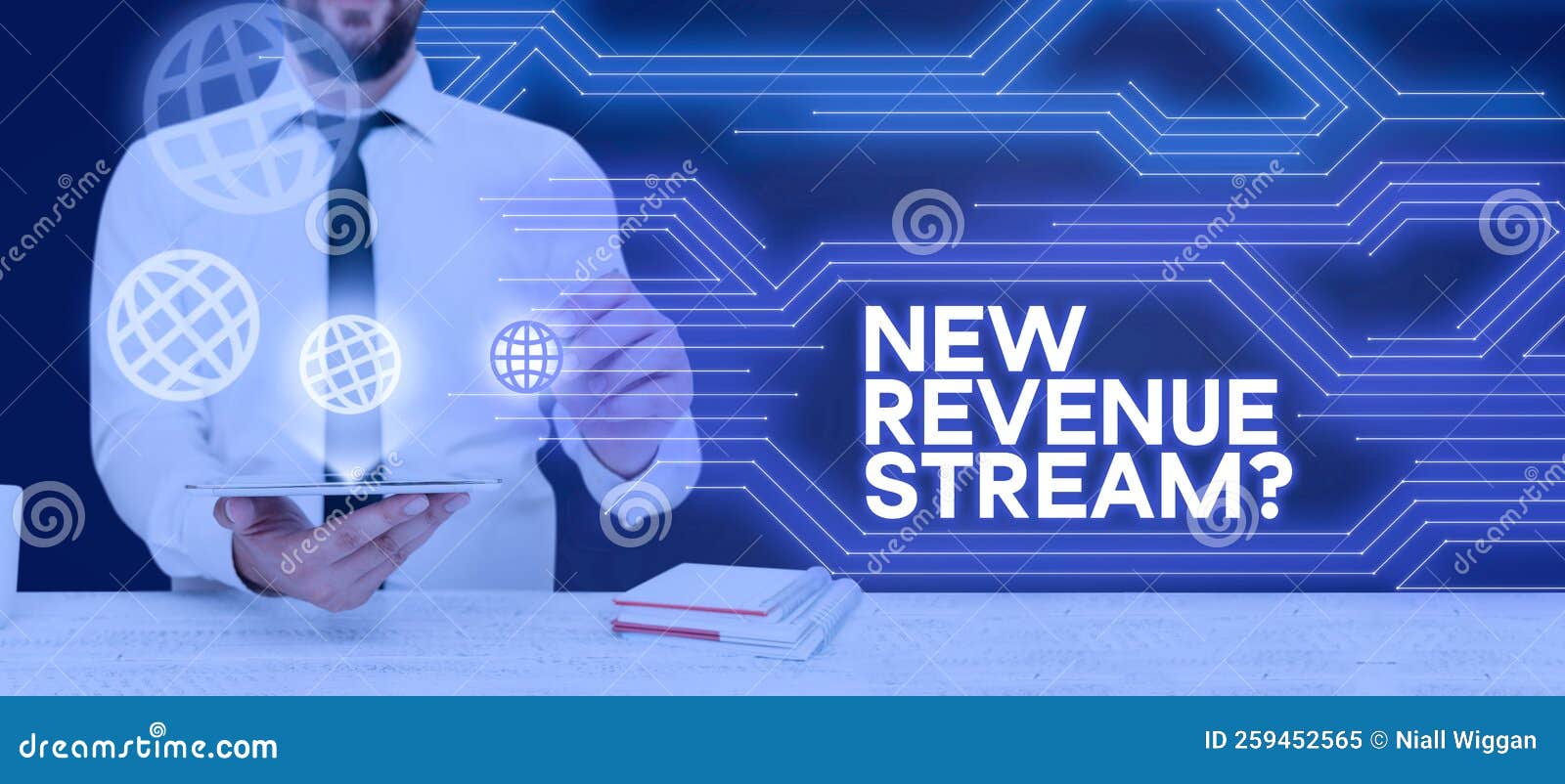 Conceptual Caption New Revenue Stream Question. Business Concept ...