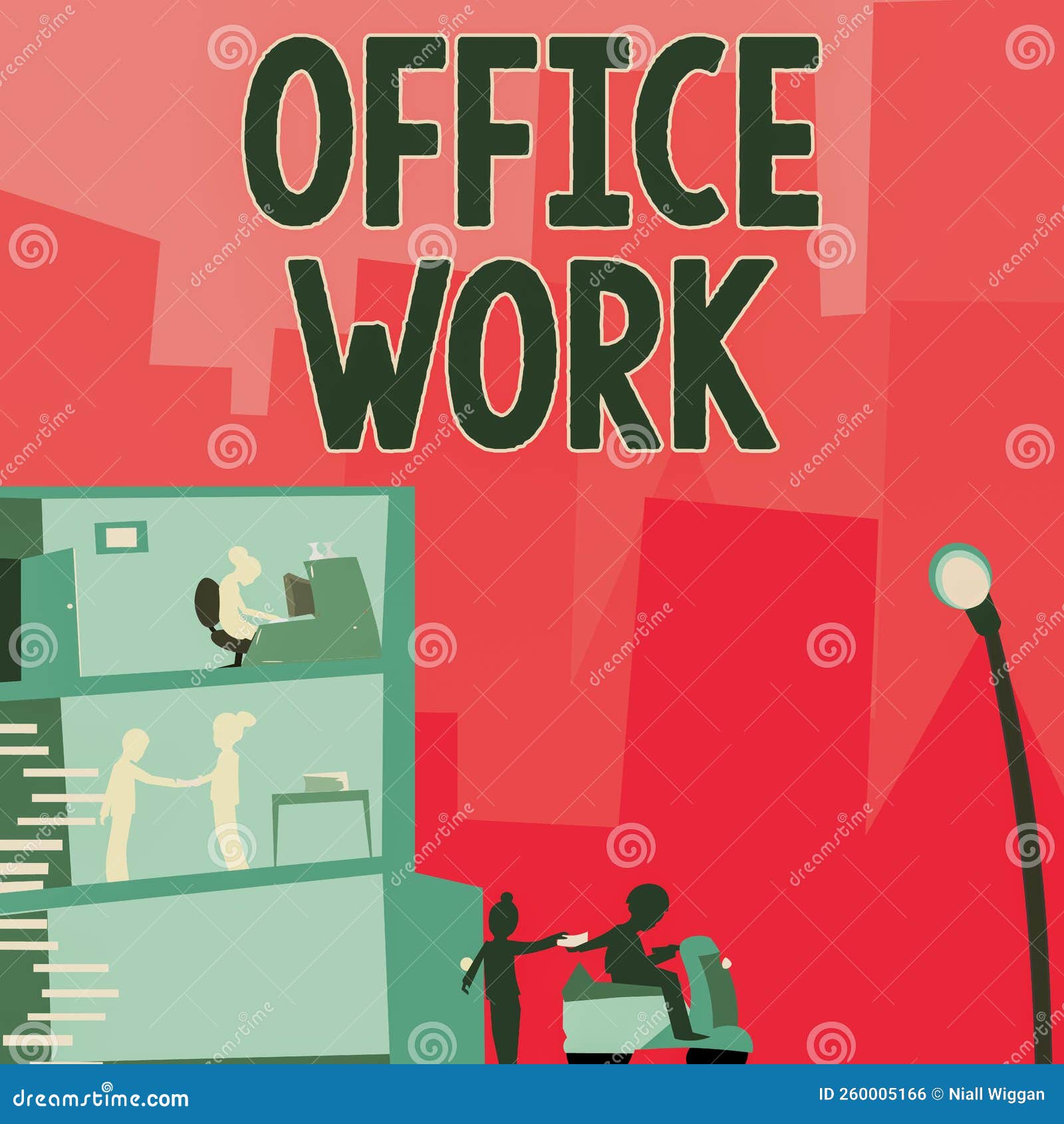 Conceptual Caption Office Work. Business Overview a Work that Primarily ...