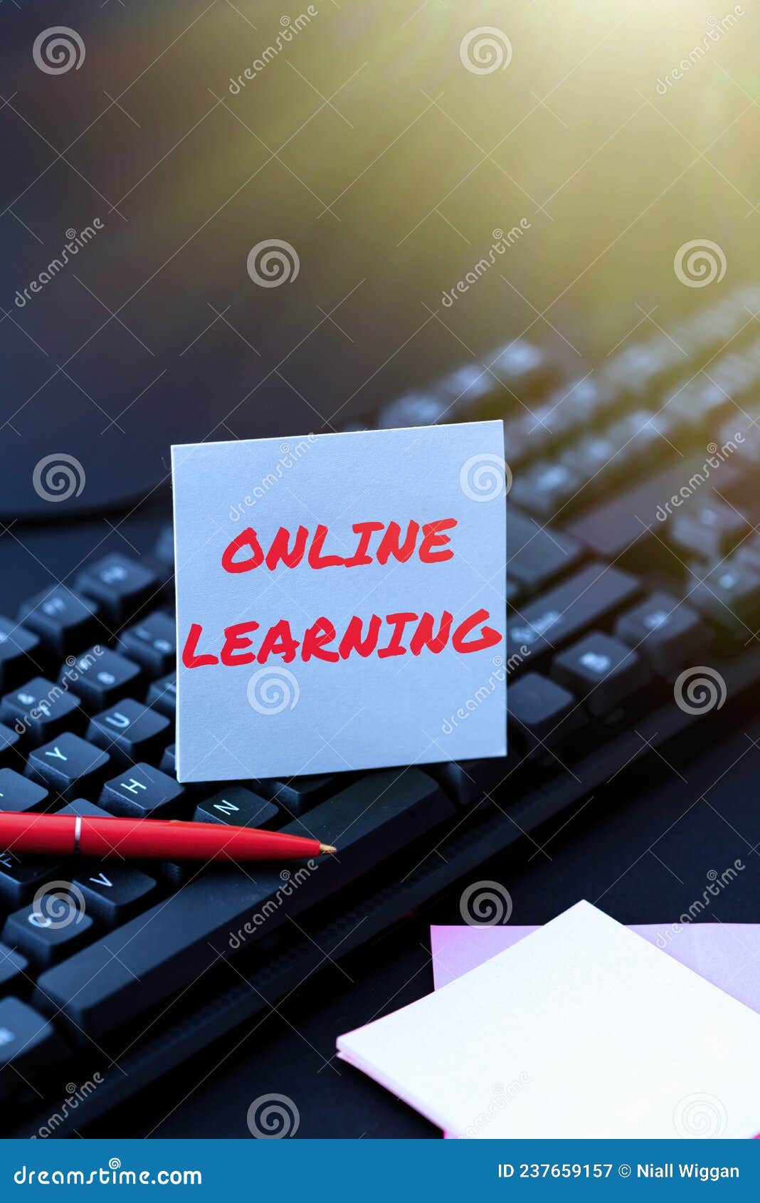 Text Sign Showing Online Learning. Business Approach Taking a Course ...