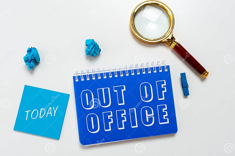 Conceptual Caption Out of Office. Business Idea Moment for Diet ... Conceptual Caption Out of Office. Business Idea Moment for Diet ...