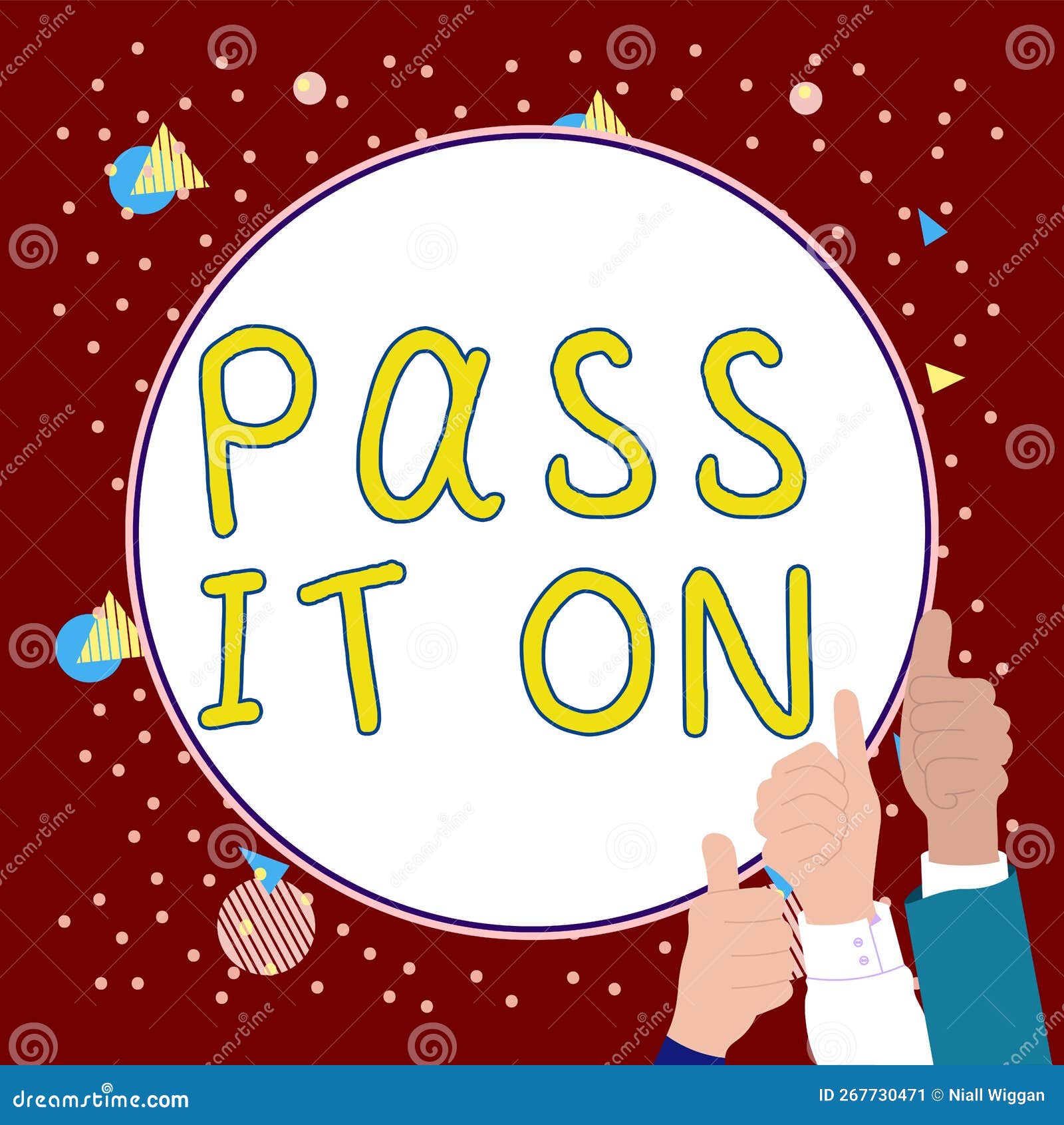 Conceptual Caption Pass It On Concept Meaning Share Something With Others Spread The Word