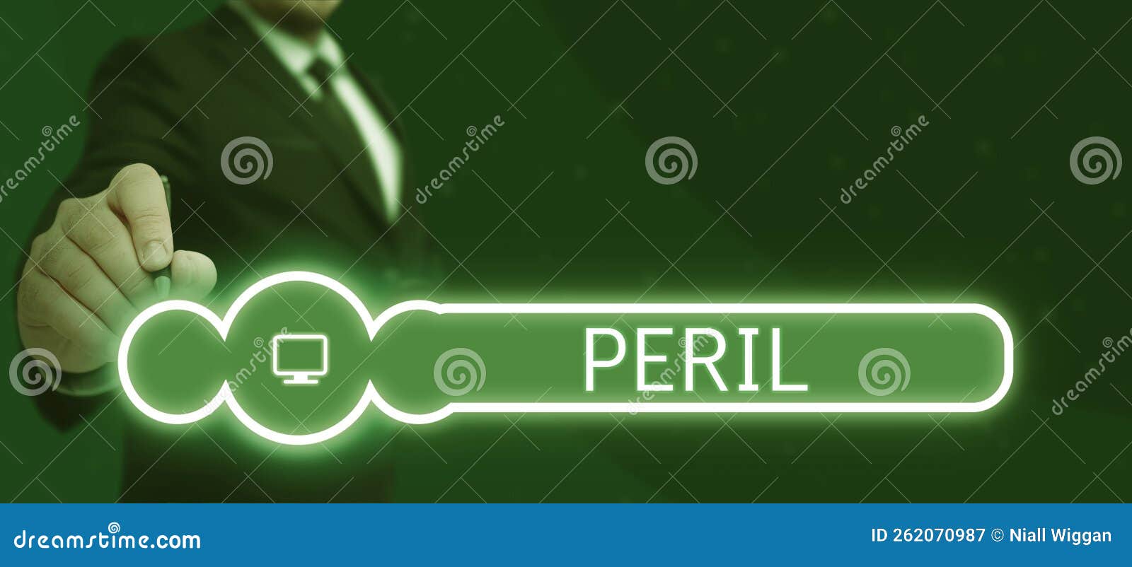 Text Caption Presenting Peril. Word for Indicates Something Extremely ...