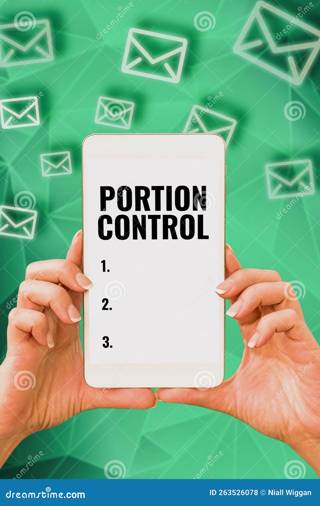 Conceptual Caption Portion Control. Word Written on Knowing the Correct ...