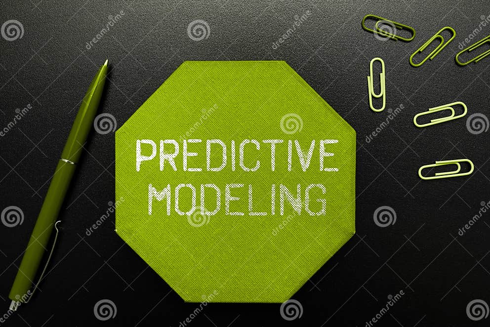 Writing Displaying Text Predictive Modeling. Internet Concept ...