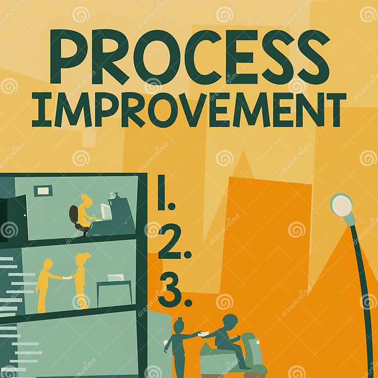 Text Caption Presenting Process Improvement. Business Idea Task of ...