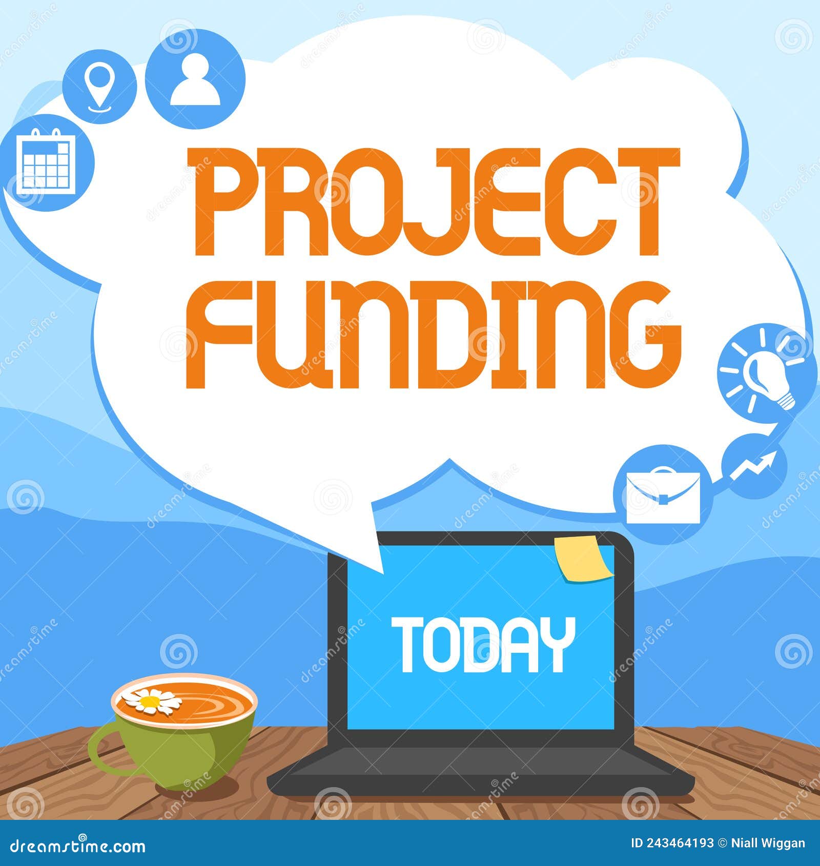 Conceptual Caption Project Funding. Concept Meaning Paying for Start Up ...