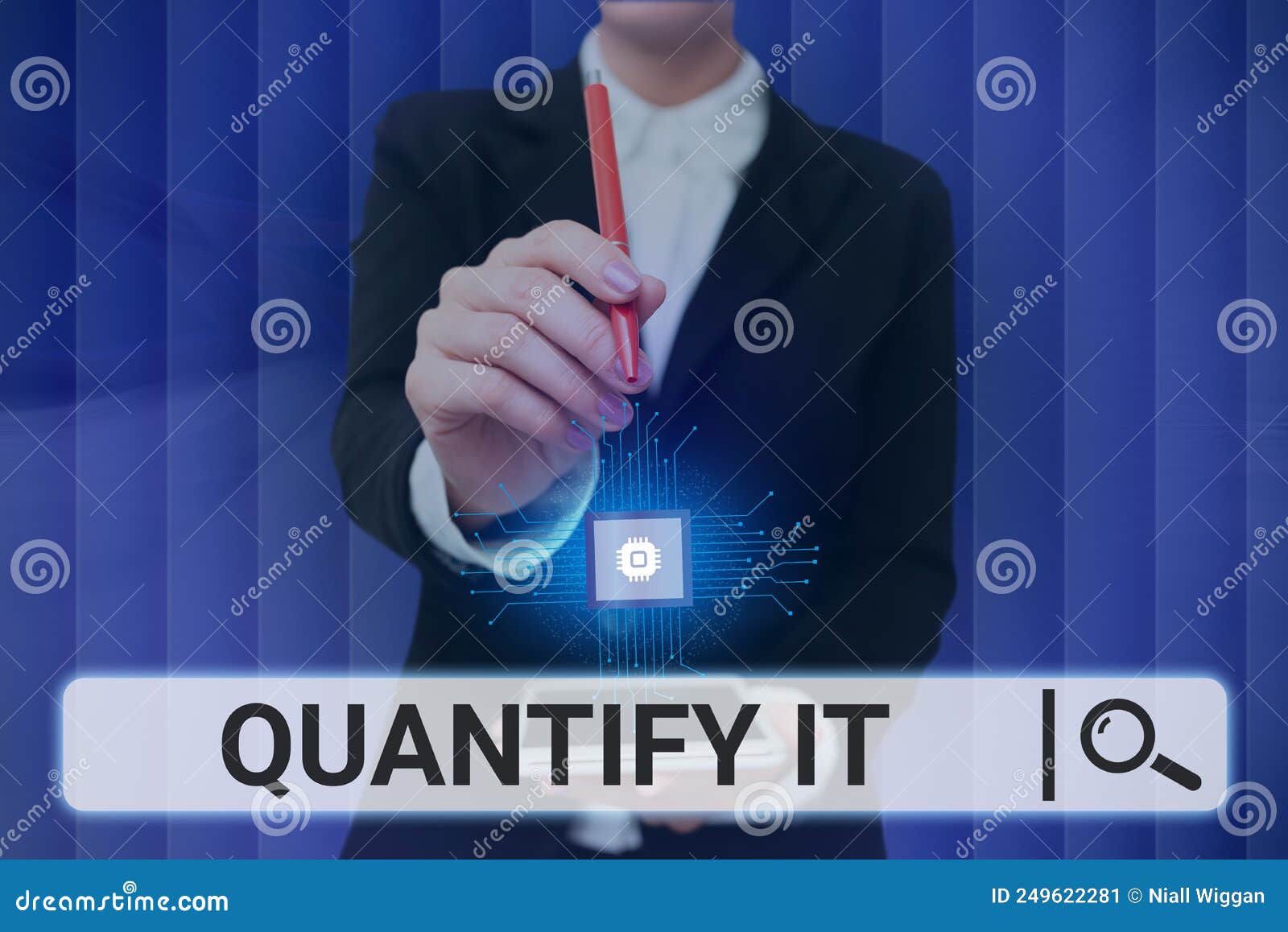 Conceptual Caption Quantify it. Business Idea Measure the Size or ...