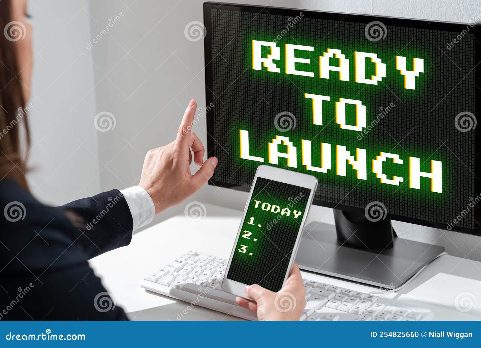 Conceptual Caption Ready To Launch. Word Written on Prepared To Start ...