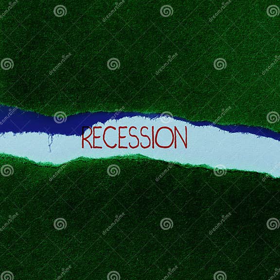 Conceptual Caption Recession. Business Approach the Process of Progressive Decrease in Growing ...