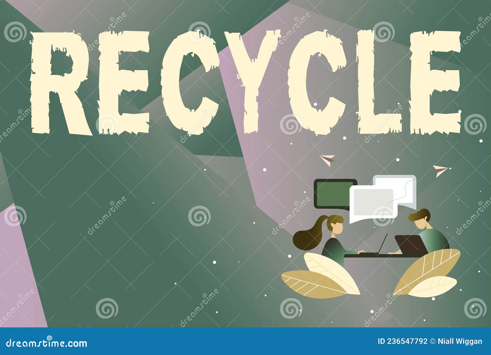 Hand Writing Sign Recycle. Word Written on Ocess of Converting Waste ...