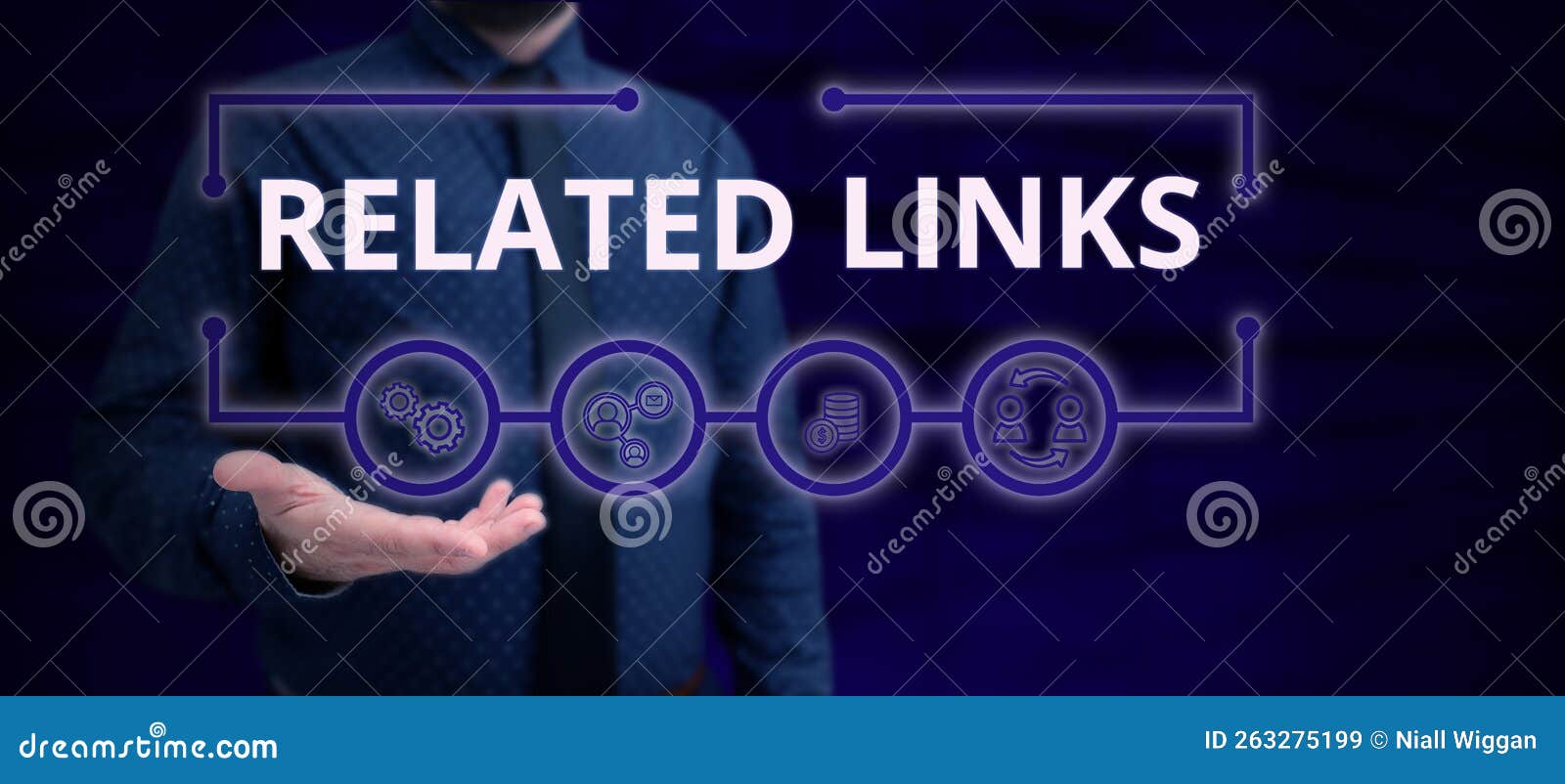 Conceptual Caption Related Links. Word for Website Inside a Webpage ...