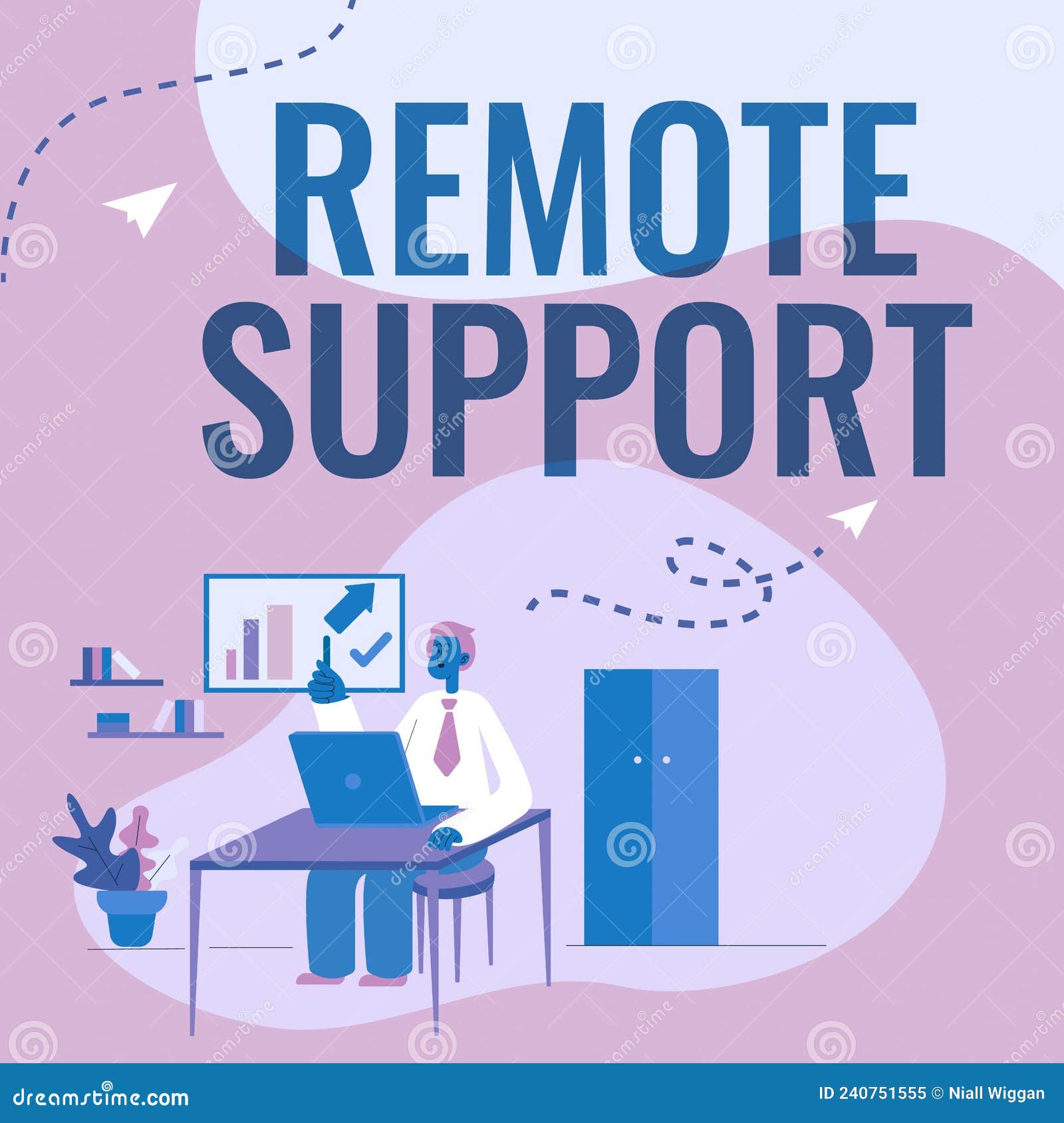 Sign Displaying Remote Support. Internet Concept Help Endusers To Solve ...