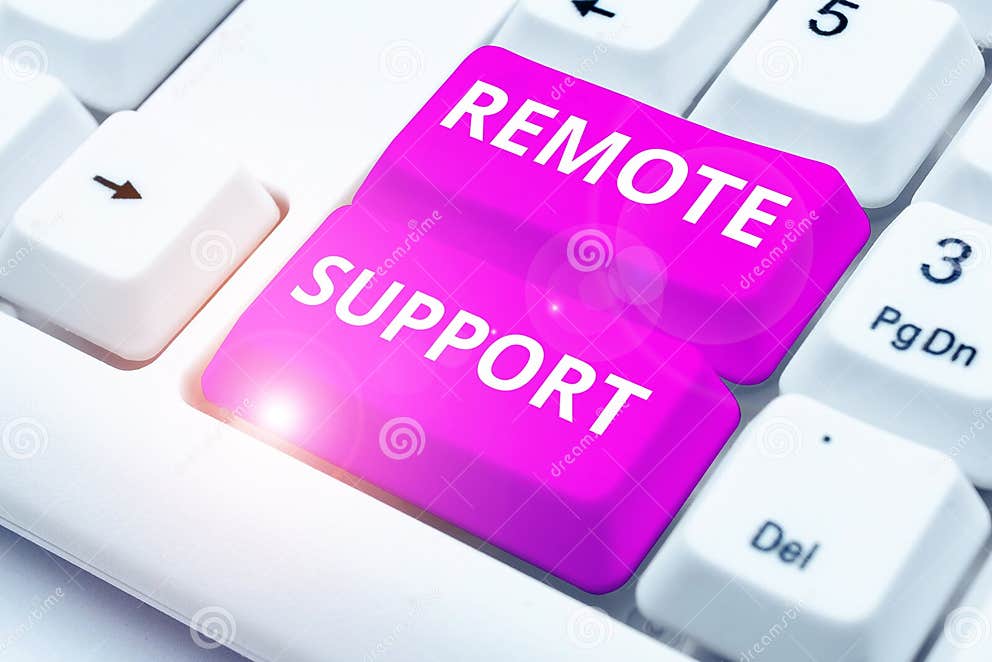 Inspiration Showing Sign Remote Support. Business Showcase Help End ...