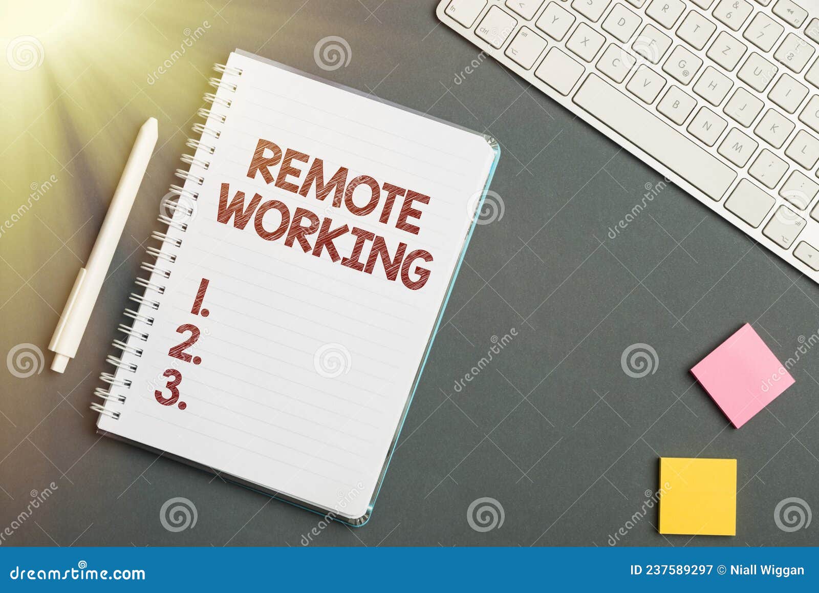 Text Sign Showing Remote Working. Word for Style that Allows ...