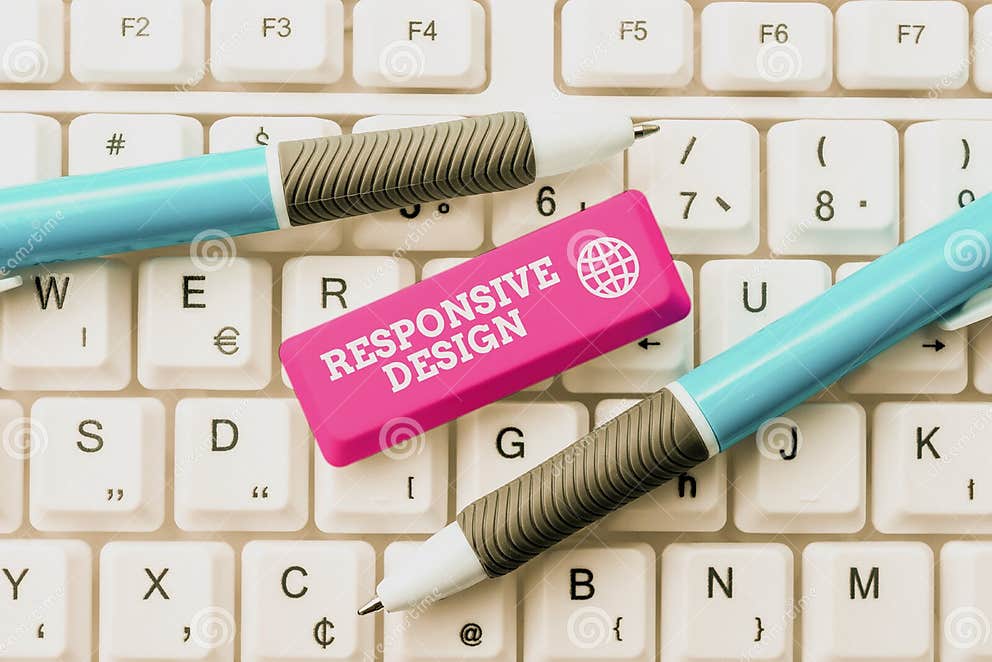 Conceptual Caption Responsive Design. Business Approach Web Page Creation that Makes Use of ...