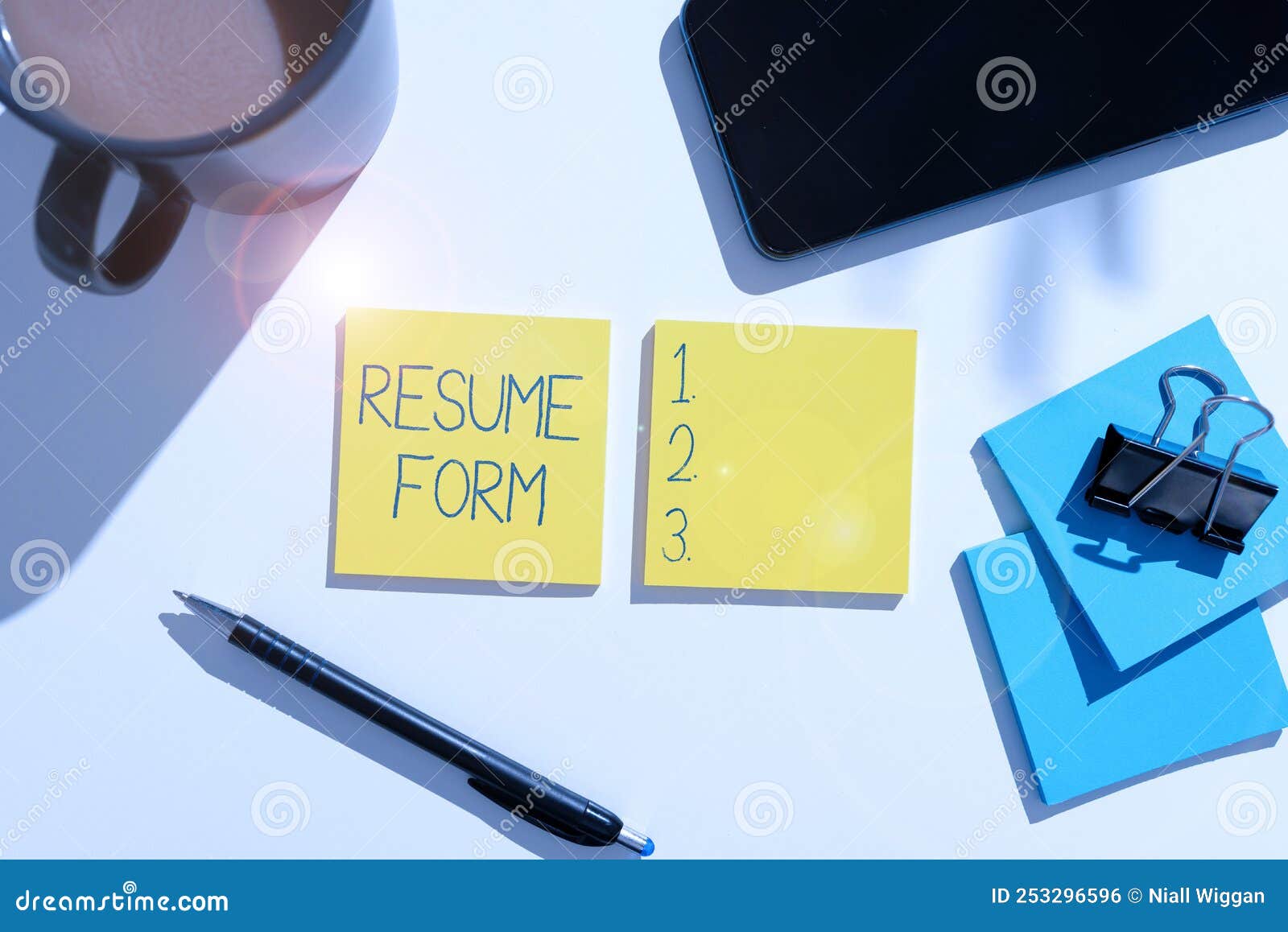 Conceptual Caption Resume Form. Business Showcase Describe the Layout ...