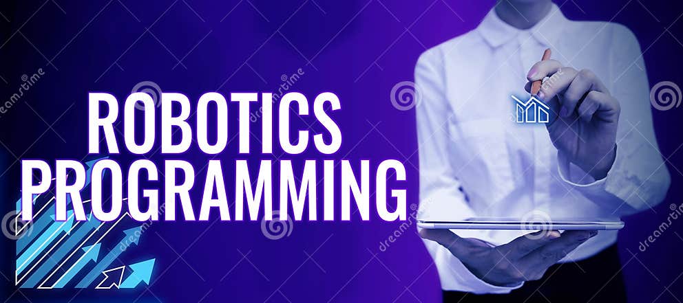 Conceptual Caption Robotics Programming. Internet Concept Software that Used To Perform ...