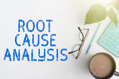 Conceptual Caption Root Cause Analysis. Word Written on Method of Problem Solving Identify Fault ...