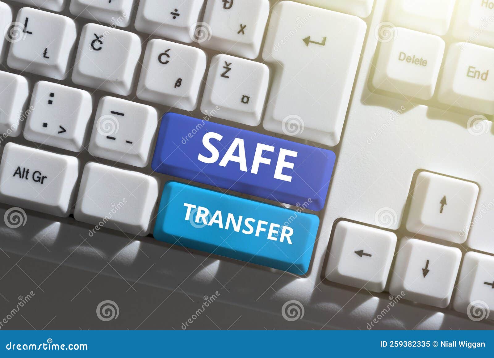 Conceptual Caption Safe Transfer. Business Concept Wire Transfers ...