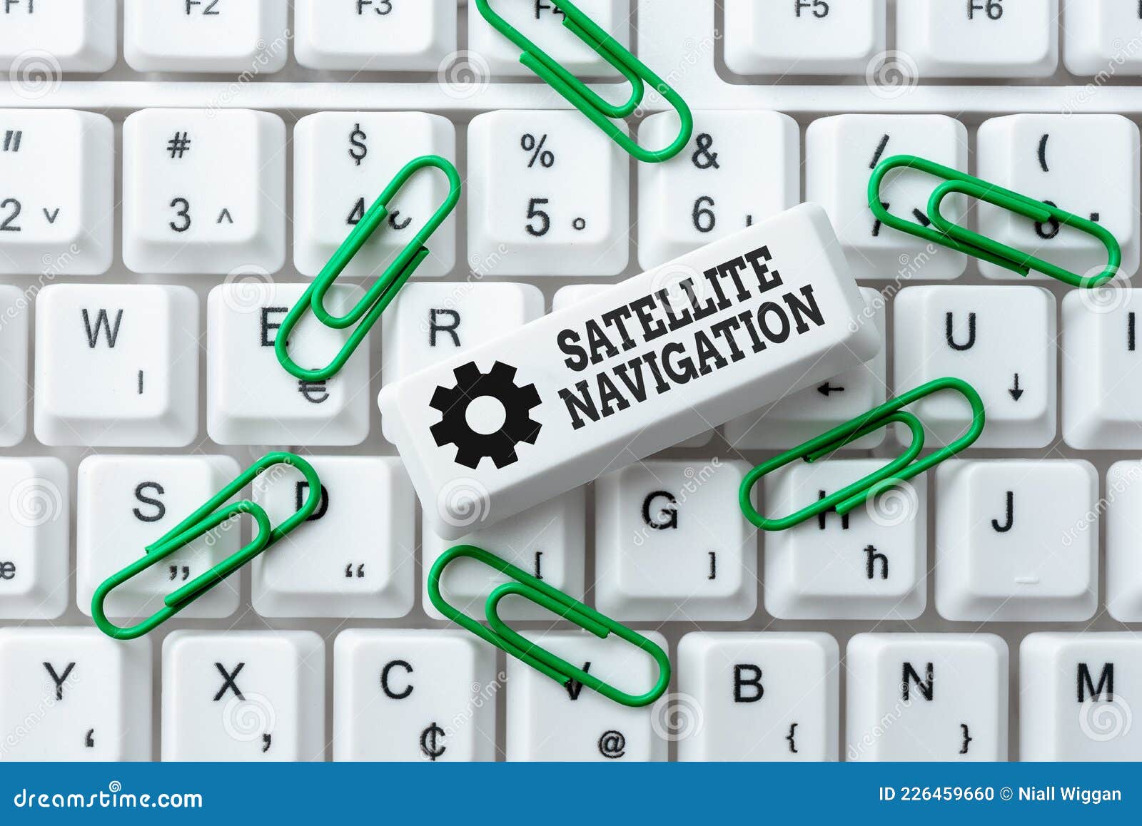 Conceptual Caption Satellite Navigation. Business Concept System ...